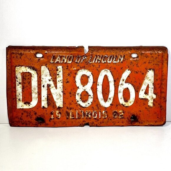 Illinois | Wall Decor | Vintage 962 Illinois Automobile License Plate ...
